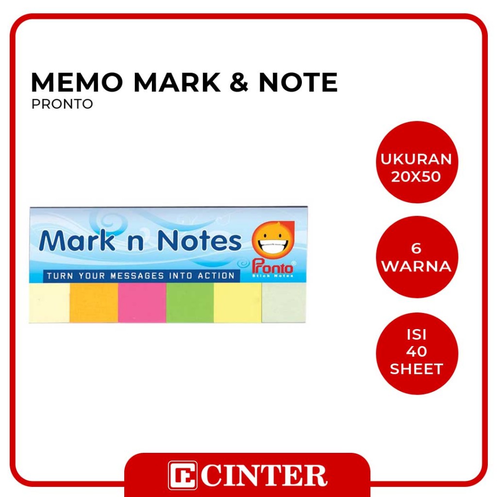 Jual PRONTO - NOTES TEMPEL / MEMO TEMPEL / PENANDA BUKU / STICKY NOTES ...