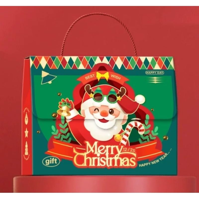 Jual XMAS Christmas Box Natal 2 Jar 600ml Box Natal Kue Kering Box ...