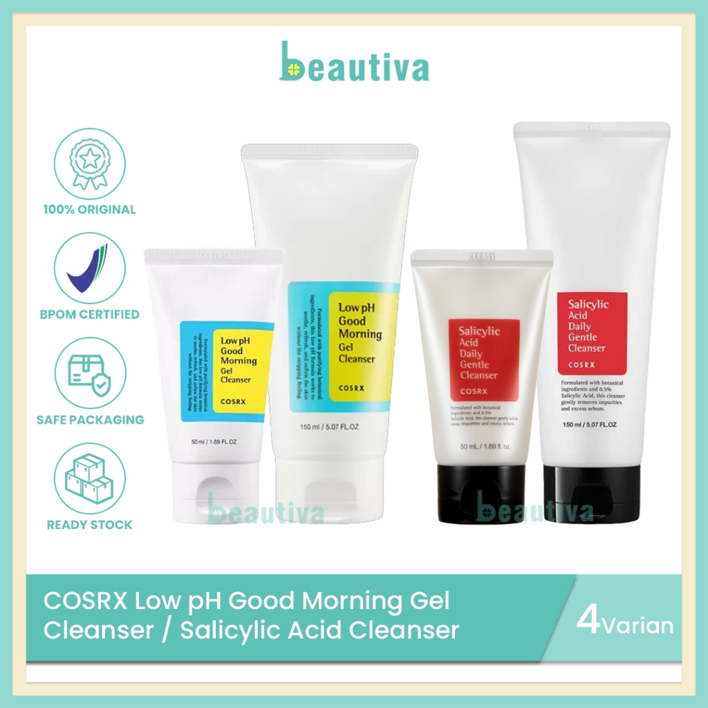 Jual COSRX Cleanser | Low pH Good Morning Gel Cleanser - Salicylic Acid Gentle Cleanser | Shopee ...