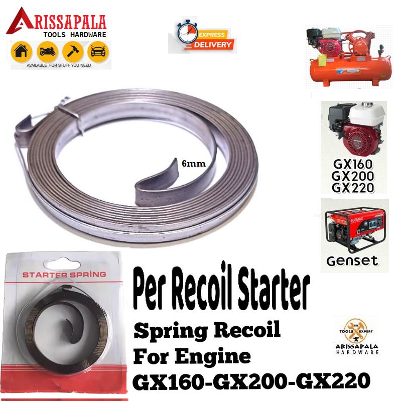 Jual Per stater Genset Kompresor Mesin GX160 GX200 GX220 per Starter Tarikan engkol Spring ...