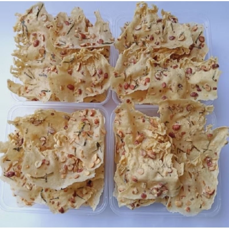 Jual Rempeyek kacang tanah 500gr/peyek kacang/cemilan murah/cemilan ...