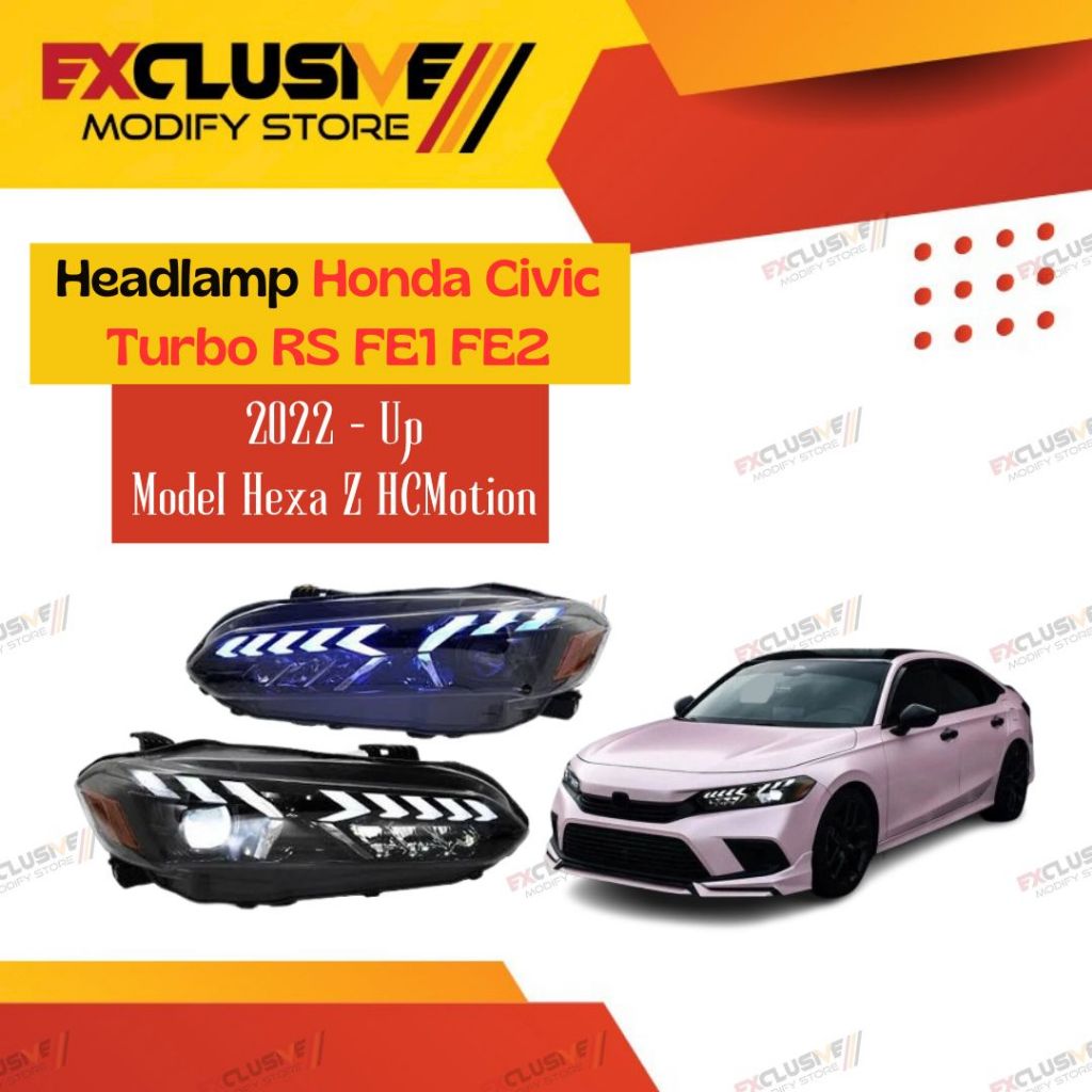 Jual HONDA CIVIC TURBO RS (2022-UP) FE1 FE2 HEADLAMP UPGRADE MODEL HEXA ...