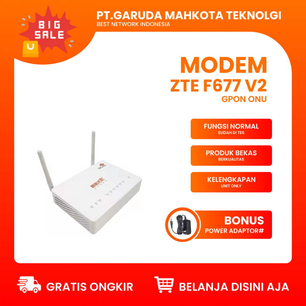 Jual Modem ZTE F677 V2 Gpon Onu Second | Shopee Indonesia