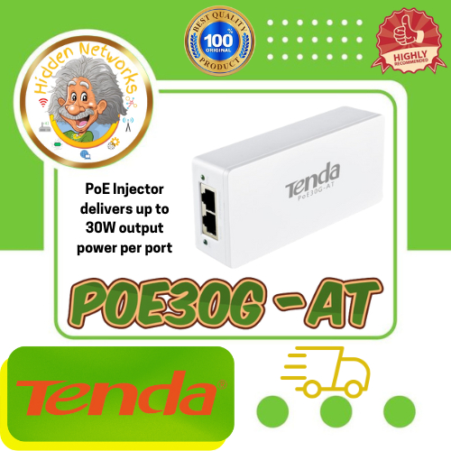 Jual Tenda PoE30G-AT PoE Injector delivers up to 30W output Power ...