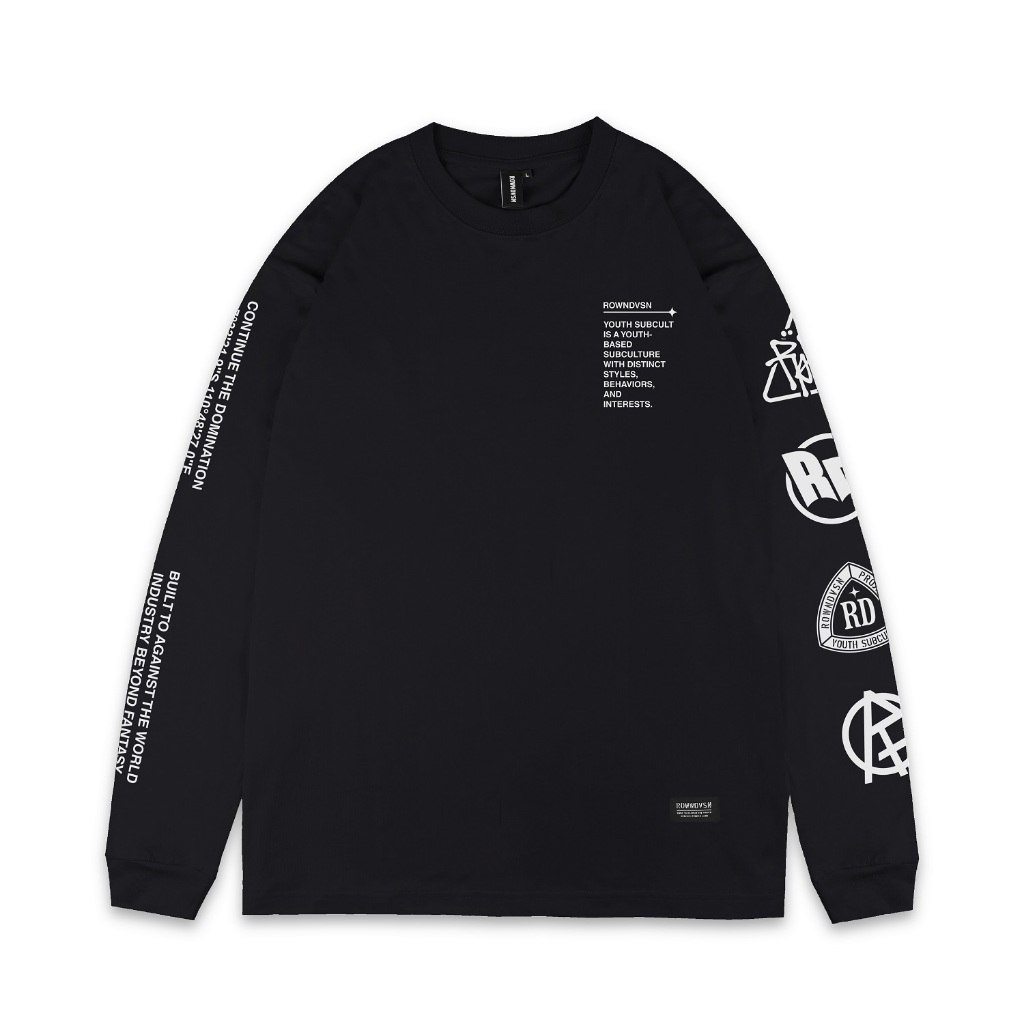 Jual Rown Division Official Longsleeve Black - Rowndvsn Kaos Panjang ...
