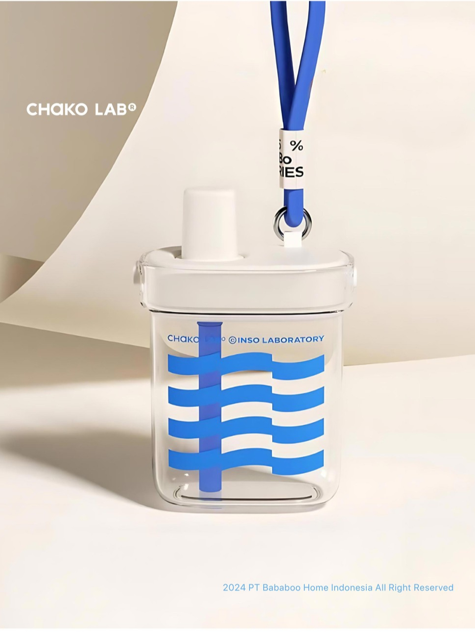 Jual CHAKO LAB Bobo Tritan Square Cup 780ml - White | Shopee Indonesia