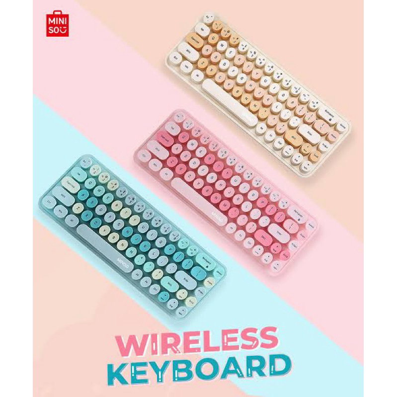 Jual Miniso Fashion Wireless Keyboard/keyboard tanpa kabel | Shopee ...