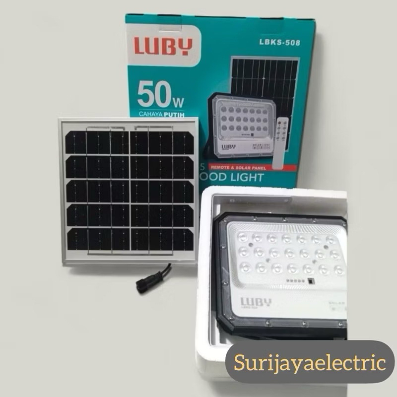 Jual LUBY LAMPU SOLAR SOROT 50 WATT atau 100 WAT atau 200 WAT 508 LED ...