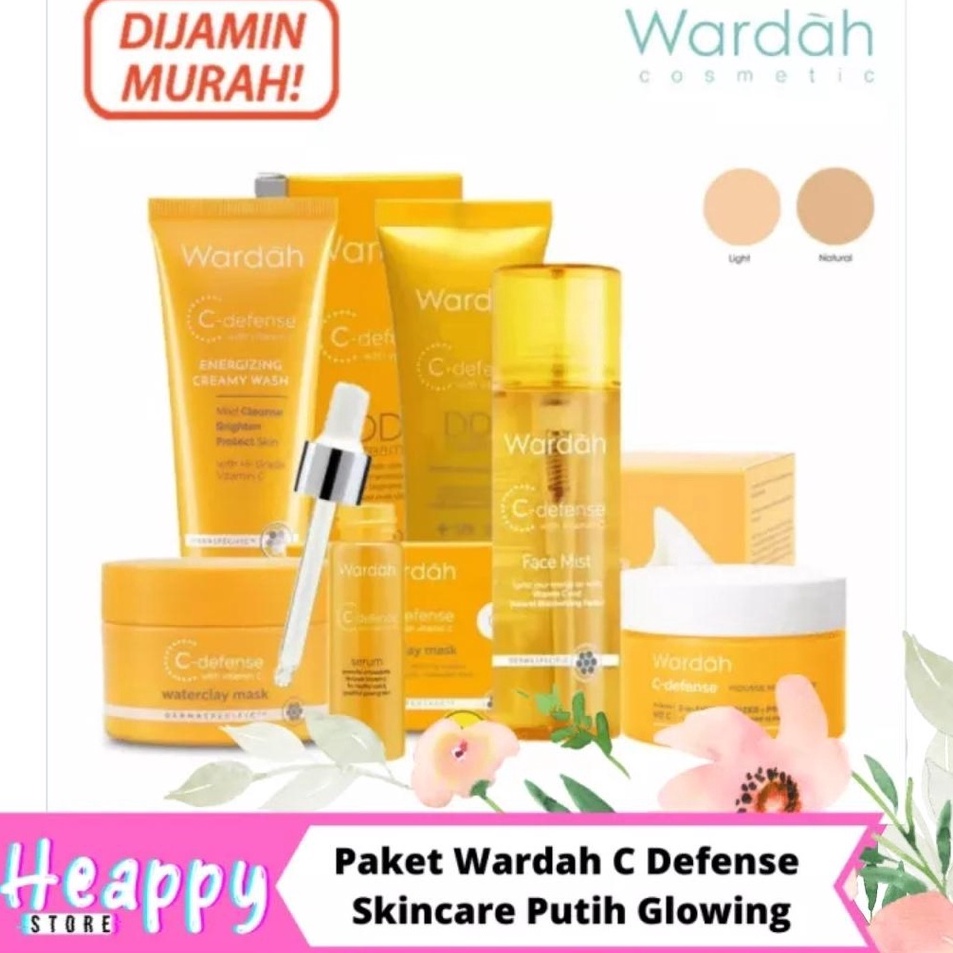 Jual Harga Terupdate Paket Wardah C Defense Skincare Putih Glowing ...