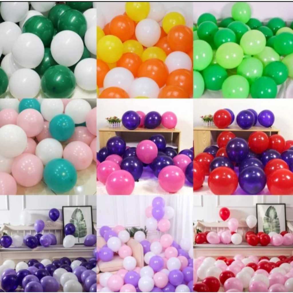 Jual isi 30pcs Balon Latex doff polos 12 inch / Balon Per Pack / Balon ...