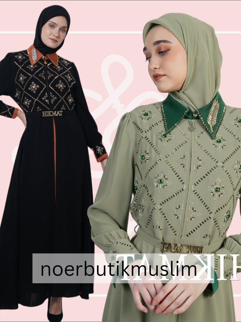 Jual Hikmat fashion original A3829 abaya hikmat Terbaru 2024 ori noerbutikmuslim | Shopee Indonesia