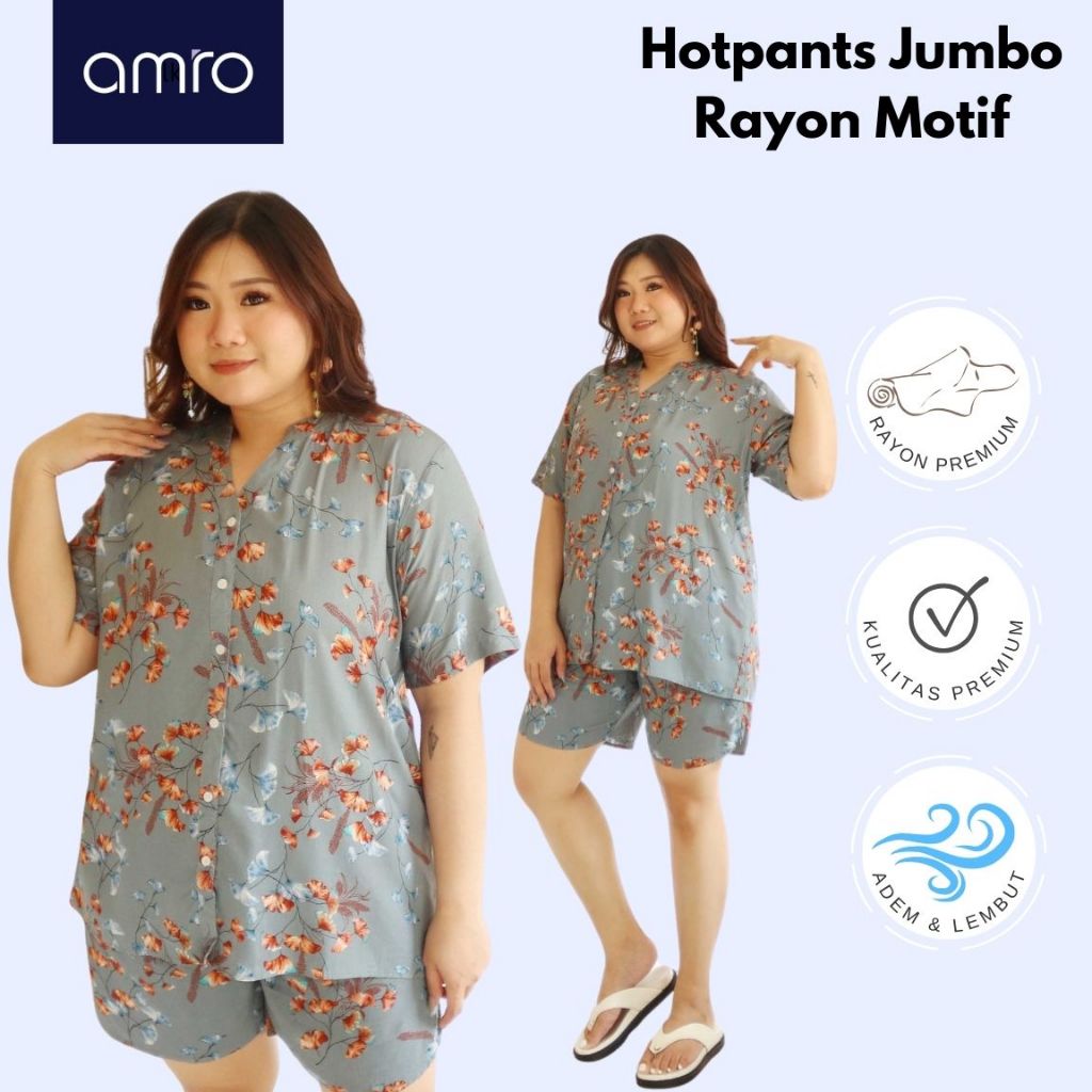 Jual AMRO SLEEPWEAR - FUJI HOTPANTS - HOTPANTS JUMBO SHANGHAI SILK ...