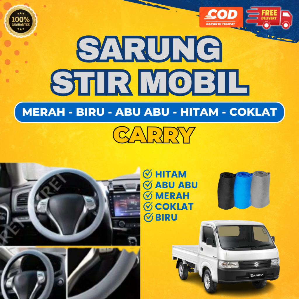 Jual Cover Sarung Setir Mobil CARRY Bahan Silikon Premium Kuat, Elastis ...