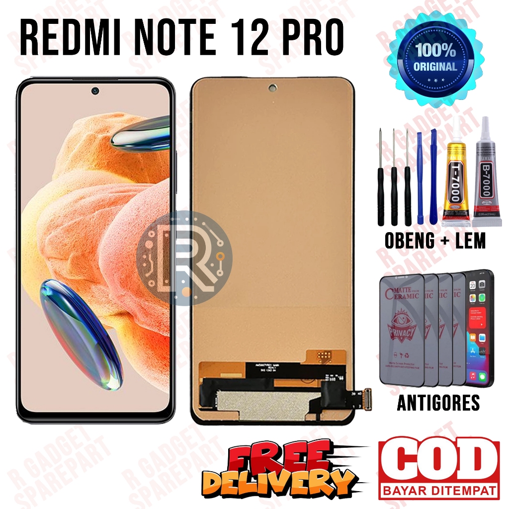 Jual Lcd REDMI NOTE 12 PRO Original Oem Lcd Touchscreen REDMI NOTE 12 PRO Fullset | Shopee Indonesia