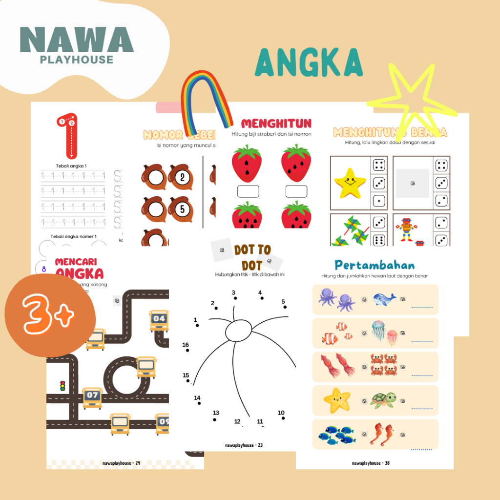 Jual Buku Worksheet Angka Lembar Kerja Edukasi Aktivitas Anak PraTK ...