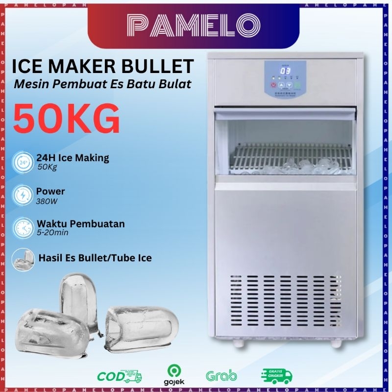 Jual IM-50 Ice Tube Maker Bullet Ice Machine 50kg/24jam Mesin Es Batu ...