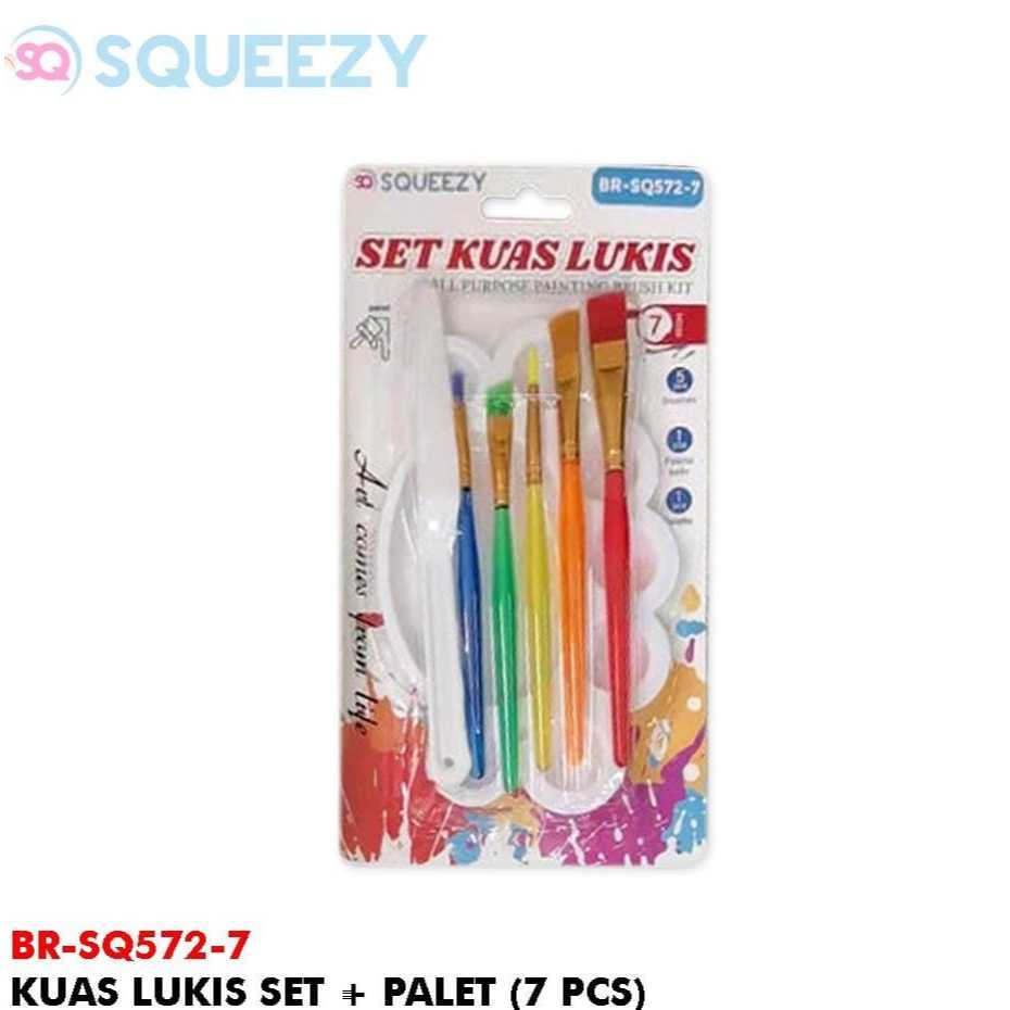 Jual KUAS SET (ISI 6) DAN PALET LUKIS | Shopee Indonesia