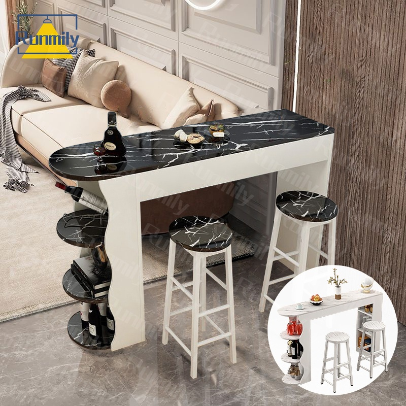 Jual 【Termasuk kursi】1 Set Meja mini bar dan kursi/ Meja Dan Kursi Bar ...