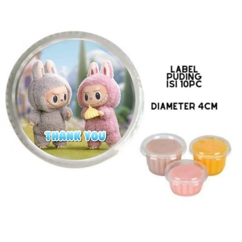 Jual Label stiker puding LABUBU label cup puding cup pudding label ...