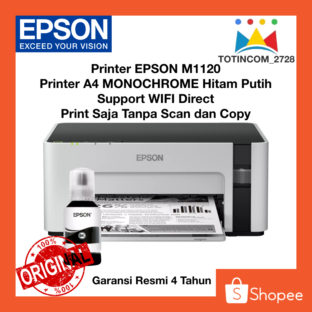 Jual PRINTER EPSON M1120 PENGGANTI M100 / PRINTER M1120 MONOCHROME BISA ...
