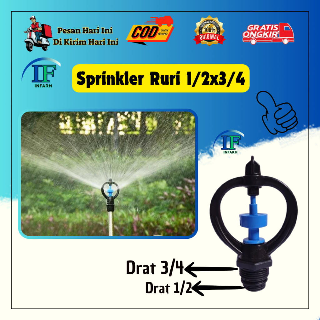 Jual Sprinkler Ruri Sprinkler Pertanian Sprinkler Taman Sprinkler kebun ...