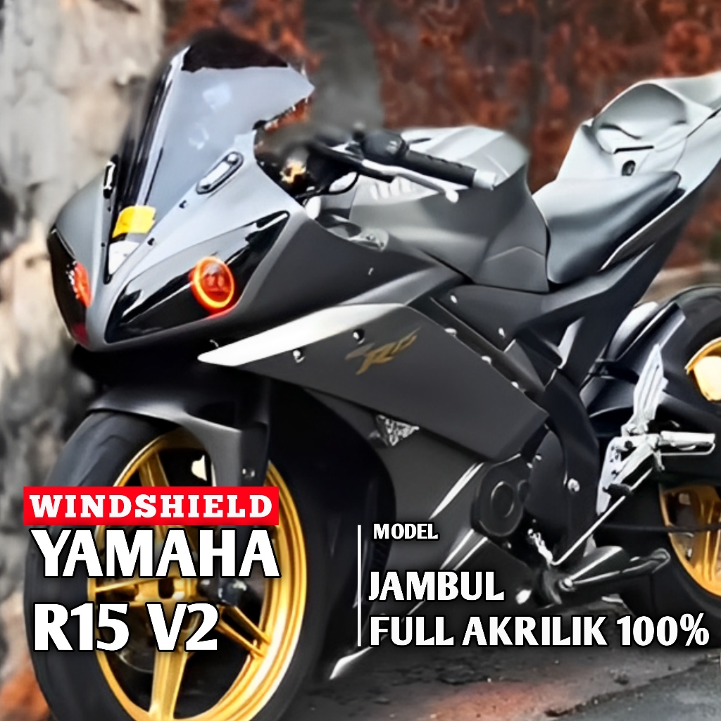 Jual WINDSHIELD R15 VISOR 15 V2 MODEL JAMBUL VISOR YAMAHA R15 V2 WV55 ...