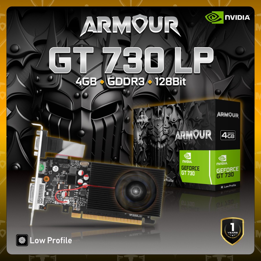 Jual VGA CARD ARMOUR GT 730 LP 4GB DDR3 NVIDIA VGA / GT730 | Shopee Indonesia