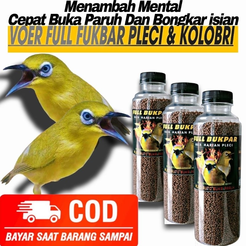 Jual VOER FULL BUKPAR 200-250ML pakan harian pleaci ciblek tledekan dll ...