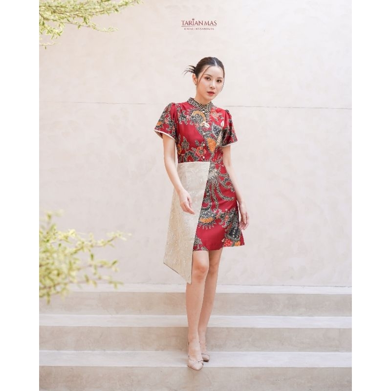 Jual Scarlett Dress Batik Modern By Tarian Mas | Shopee Indonesia