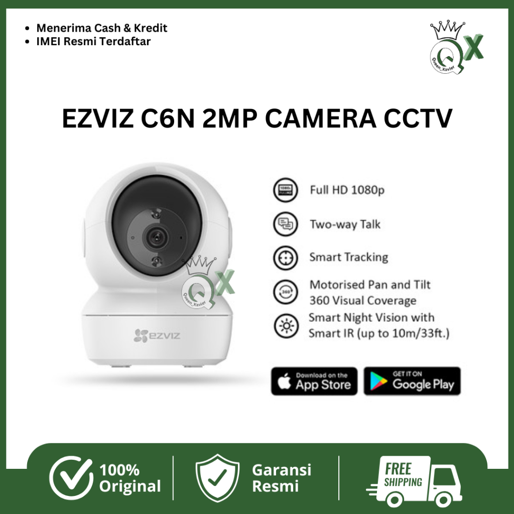 Jual Ezviz C6N 2MP Smart Wifi Pan Tilt IP Camera CCTV Indoor 1080p ...