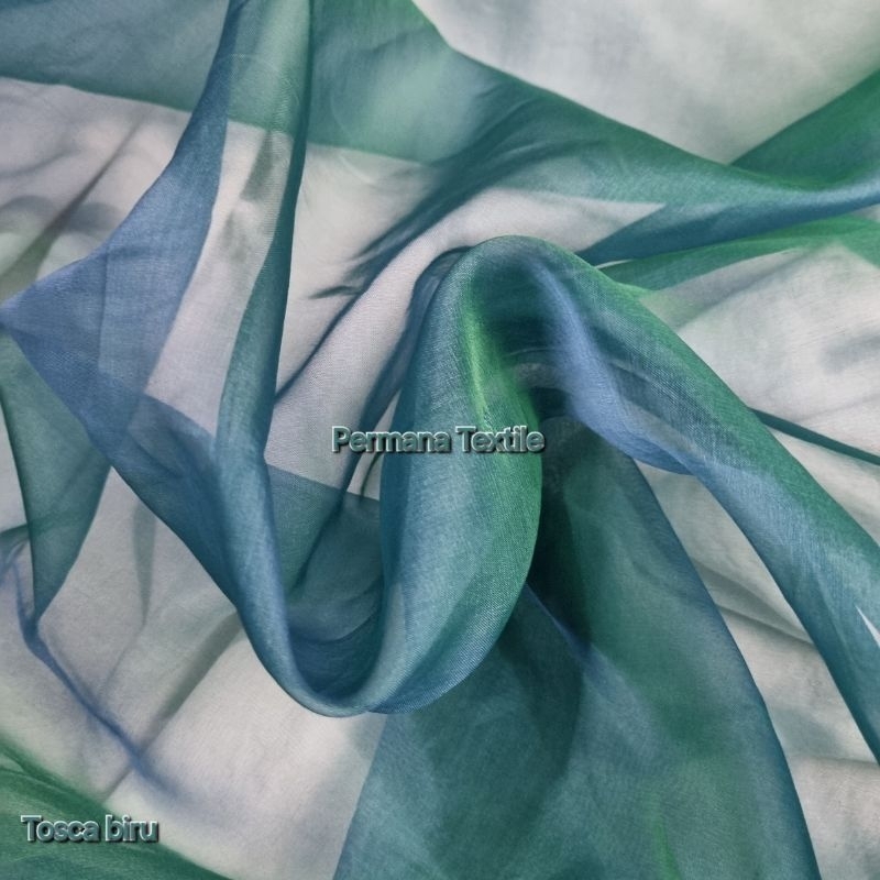 Jual Kain Organza Sutra Polos | Bahan Sutra Asli Gradasi Two tone ( 100 ...