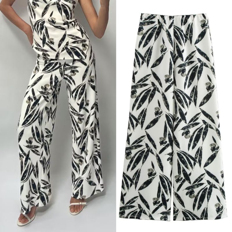 Jual White Leaves Pants 76351 (AZ) | Shopee Indonesia