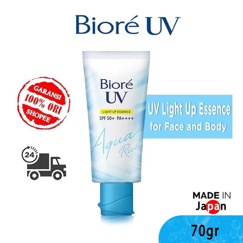 Jual BIORE UV Aqua Rich Sunscreen Glowing Natural Light Up Essence SPF 50 PA++++ 70GR | Shopee ...