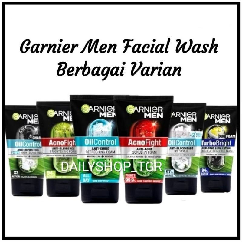Jual [EXP 2027] Garnier men acno Fight anti acne scrub / wasabi / oil control cooling foam/ Icy ...