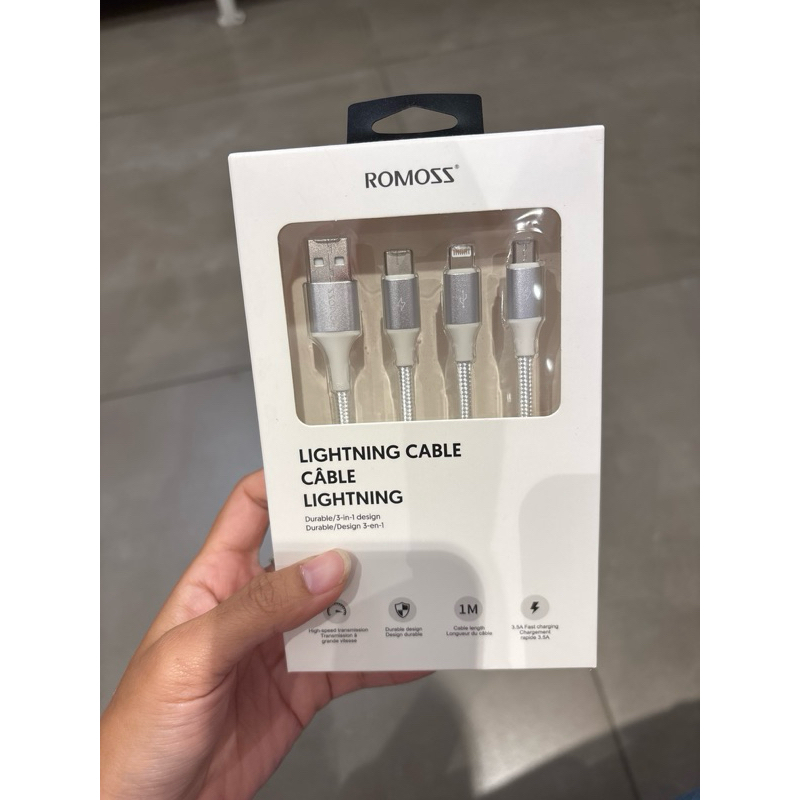 Jual Product Name: ROMOSS 3-in-1 Charging Cable with Data Transmission ...