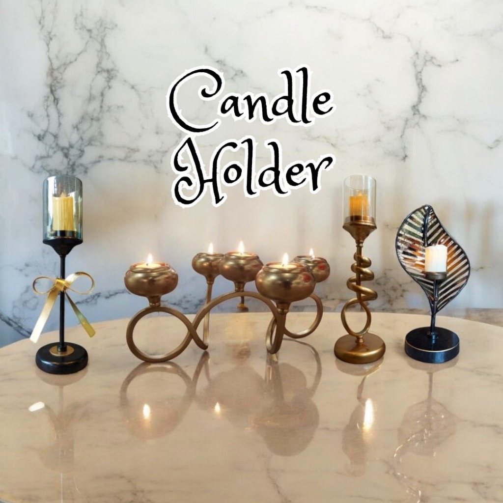 Jual Tempat Lilin Candle Holder Metal Gold Desain Modern untuk Dekorasi ...
