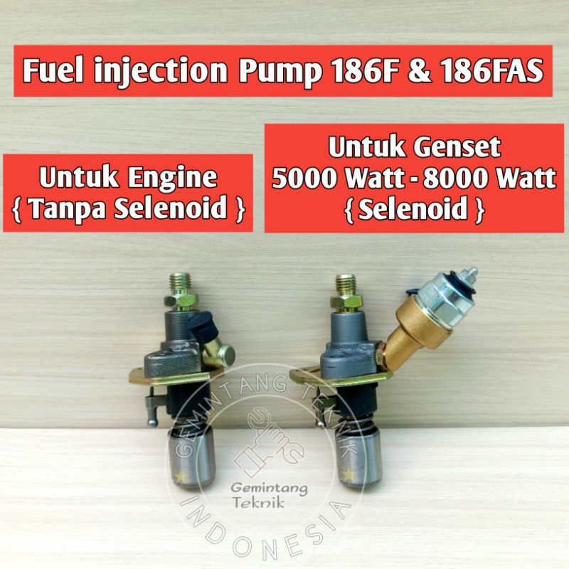 Jual Fuel Injection Pump 186F 186FA Genset 5000 Watt - 8000 Watt ...