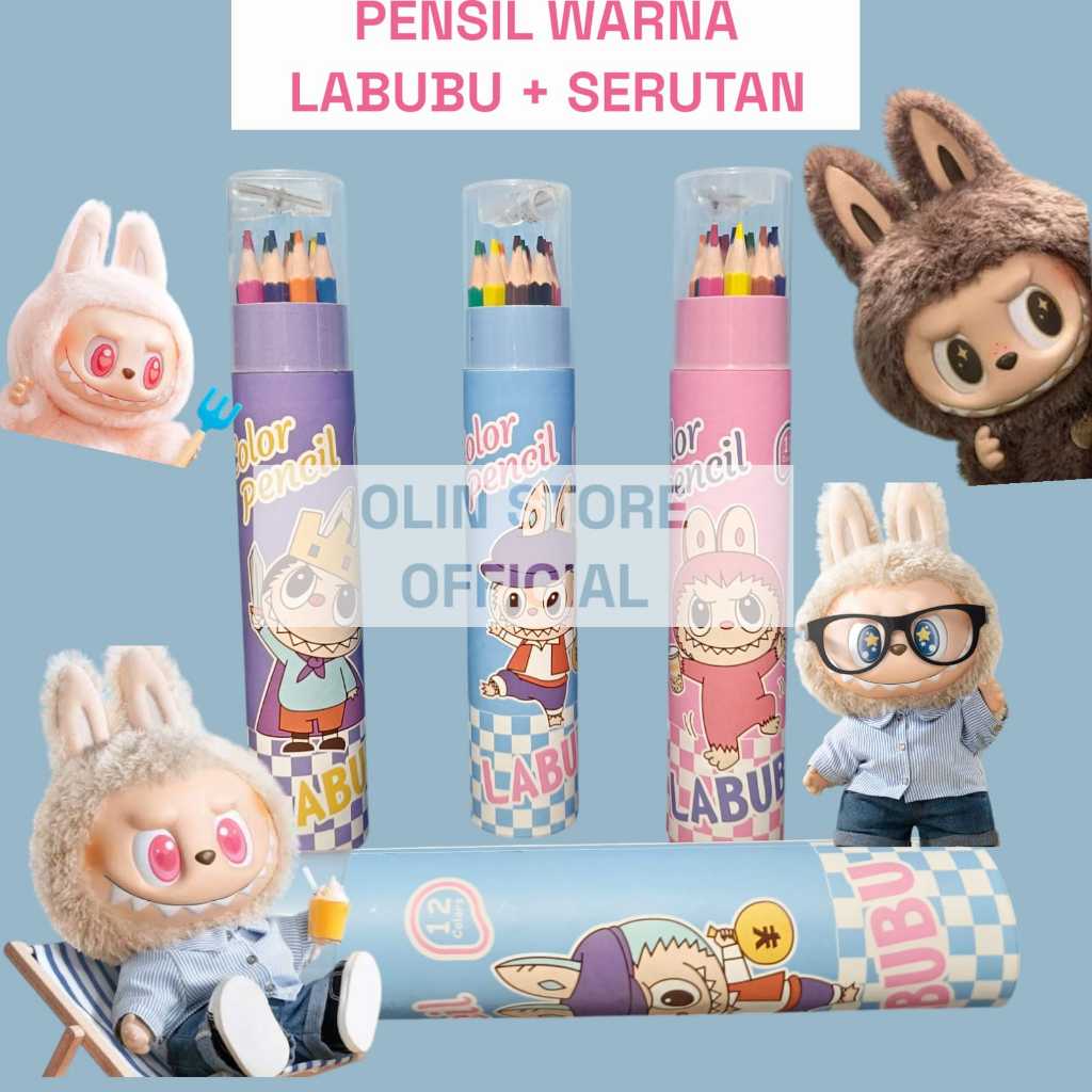 Jual Pensil Set 12Pcs Pen Warna Labubu Sanrio Kuromi My Melody ...