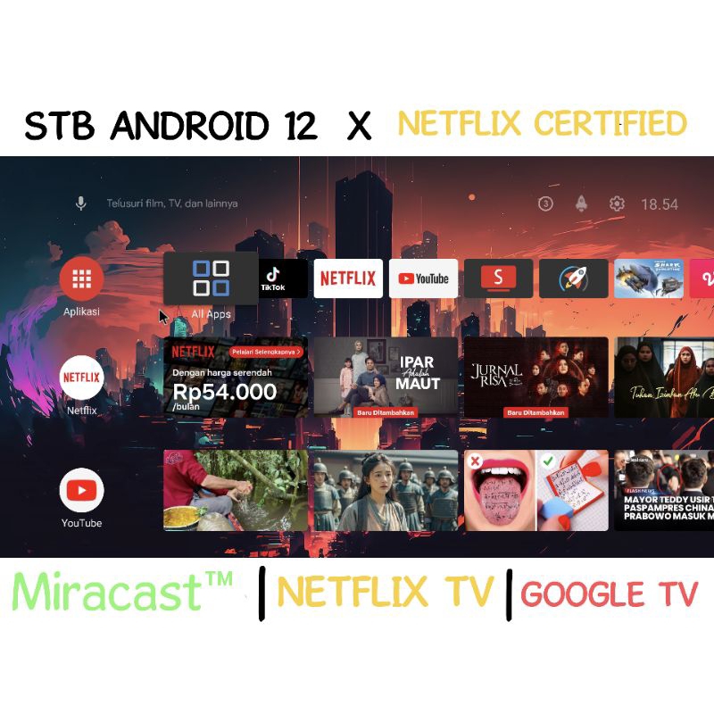 Jual STB ANDROID | SET TOP TV BOX V5 RAM 2GB OS Android 12 4k UHD and ...