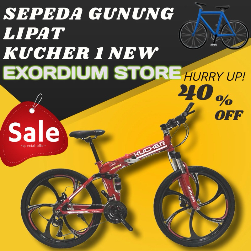 Jual SEPEDA GUNUNG LIPAT | MTB STYLISH | ALUMINUIM FRAME | KUCHER 1 ...