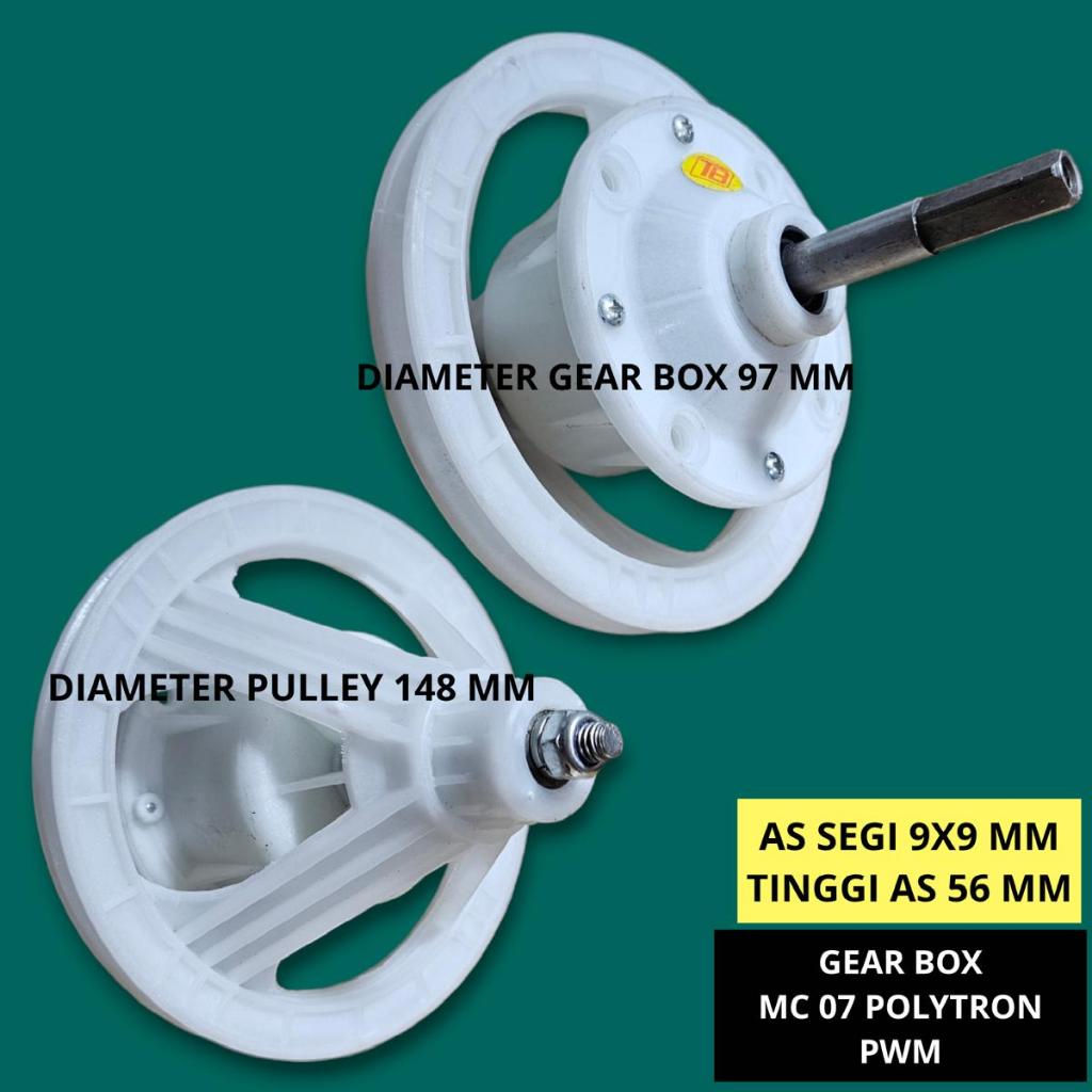 Jual Gear Box Gearbox Mesin Cuci Polytron MC 07 PWM Gigi AS Kotak Segi ...