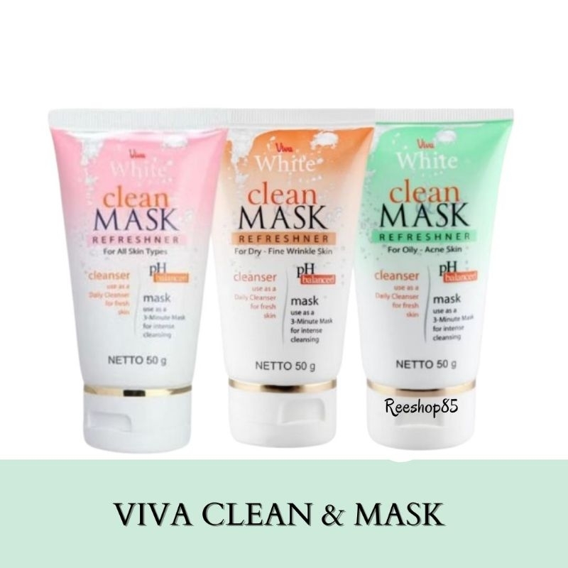 Jual VIVA Clean & Mask Refreshner | Sabun Pembersih Wajah | Masker ...