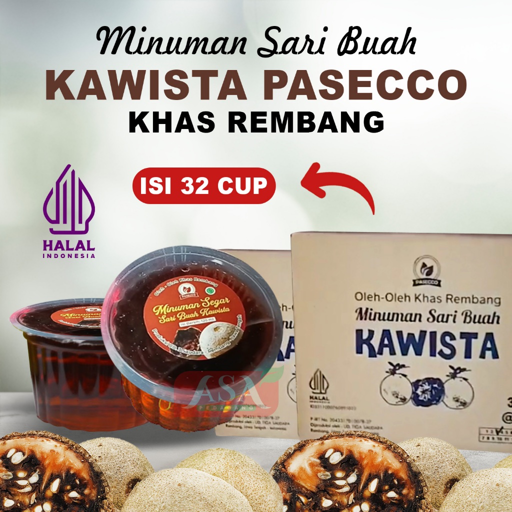 Jual Sari Buah Kawista 120ml isi 32cup Oleh Oleh Rembang | Shopee Indonesia