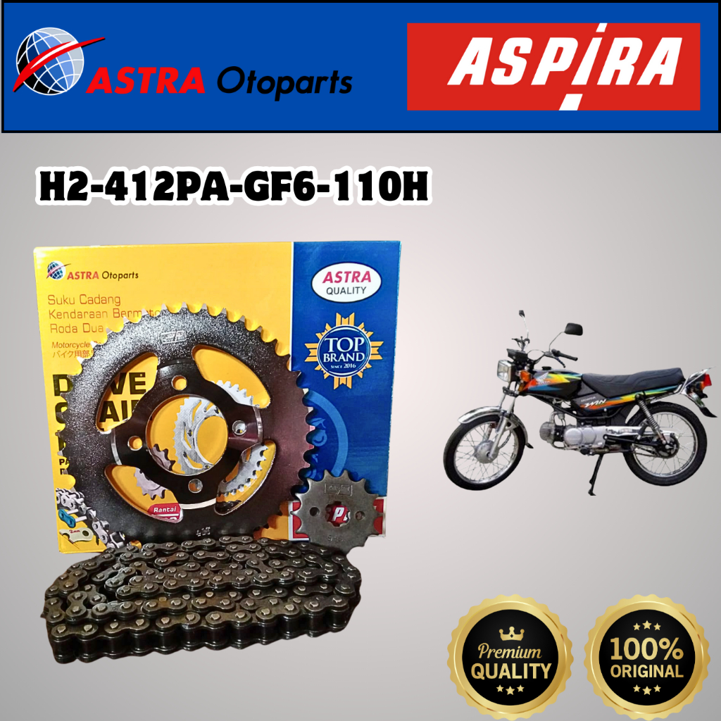 Jual Gir Set Motor Honda WIN 100 Aspira GF6 - 110H ORI 1 Set Gir Depan ...