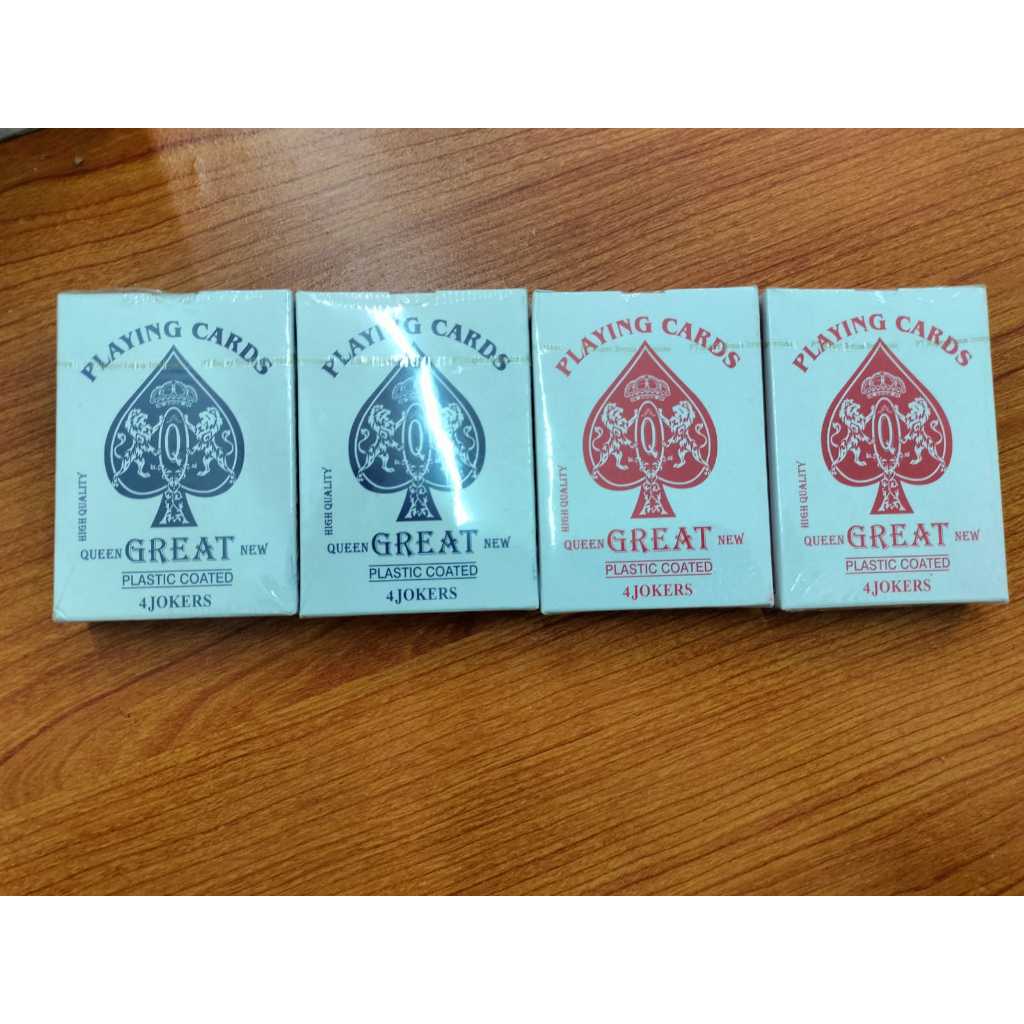 Jual Kartu Remi Plastik Coated Queen Great 727 Grade Ori (1 Set 56 Pcs ...