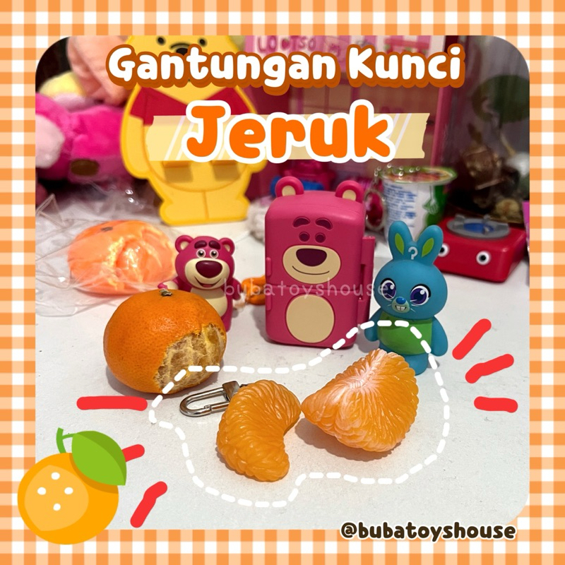 Jual Gantungan Kunci Jeruk Miniatur Buah Makanan Food Keychain Trinkets ...