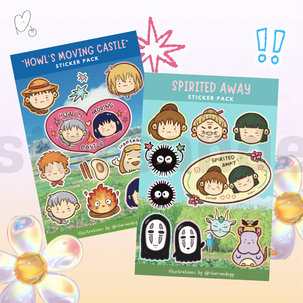 Jual studio ghibli sticker stiker pack fanart by @starsandegg | Shopee ...