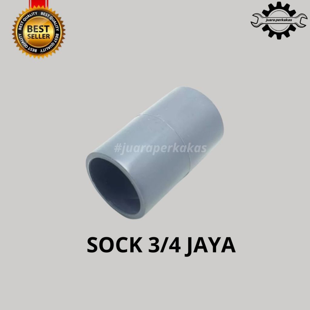 Jual SOK SHOK SOCKET LURUS PVC 3/4" SAMBUNGAN PIPA FITTING 3/4 INCH TS ...