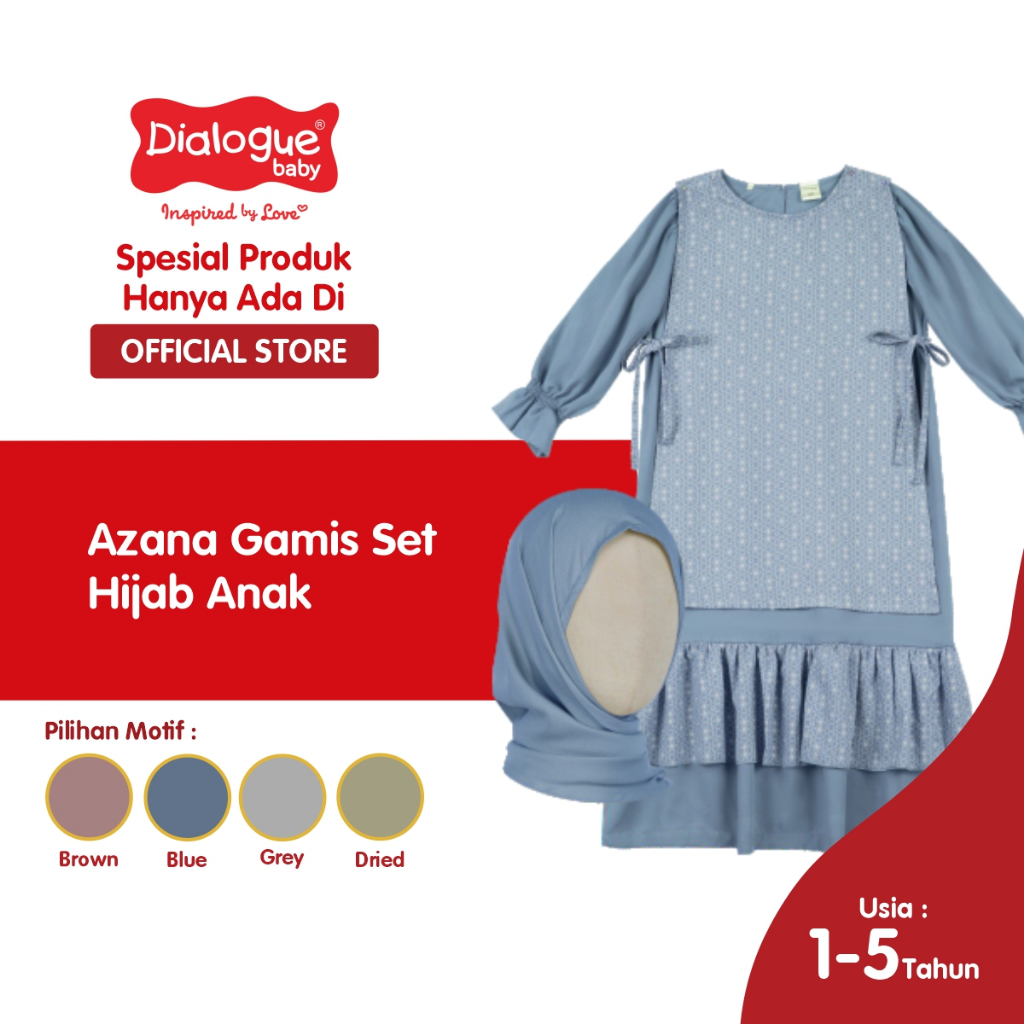Jual DIALOGUE BABY APPAREL Azana Gamis Set Hijab Anak | Shopee Indonesia