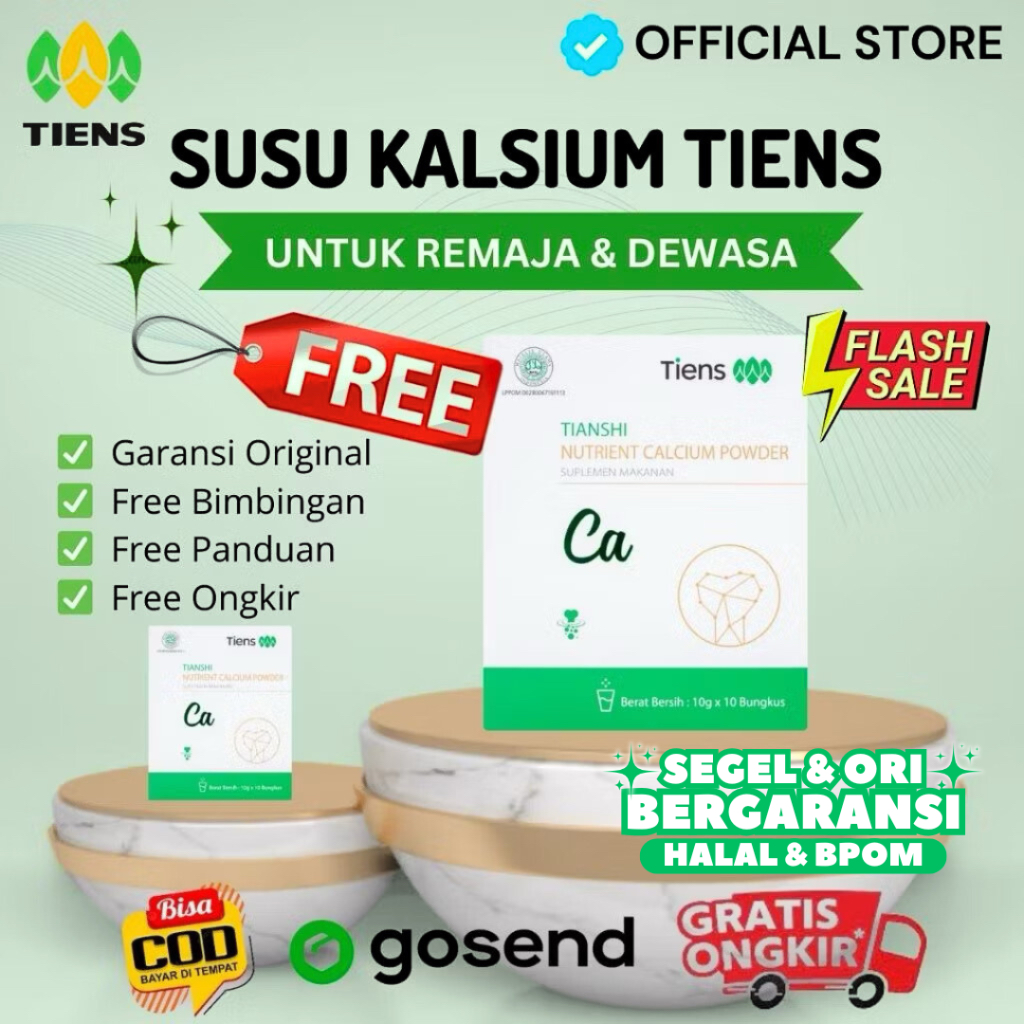 Jual Tianshi Nutrient Calcium Powder 1 Box Segel Isi 10 Bungkus - Susu ...